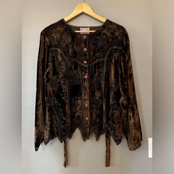 Rapp | Tops | Velvet Rapp Button Down Top | Poshmark